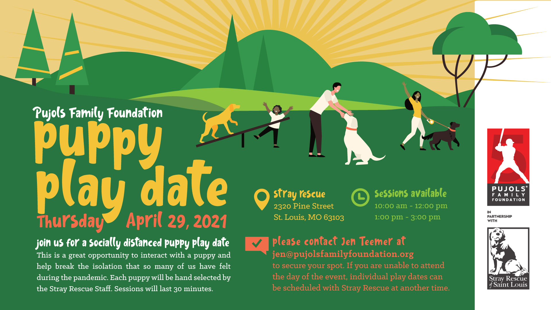 PFF Puppy Play Date Socially Distanced Event | Pujols Family Foundation