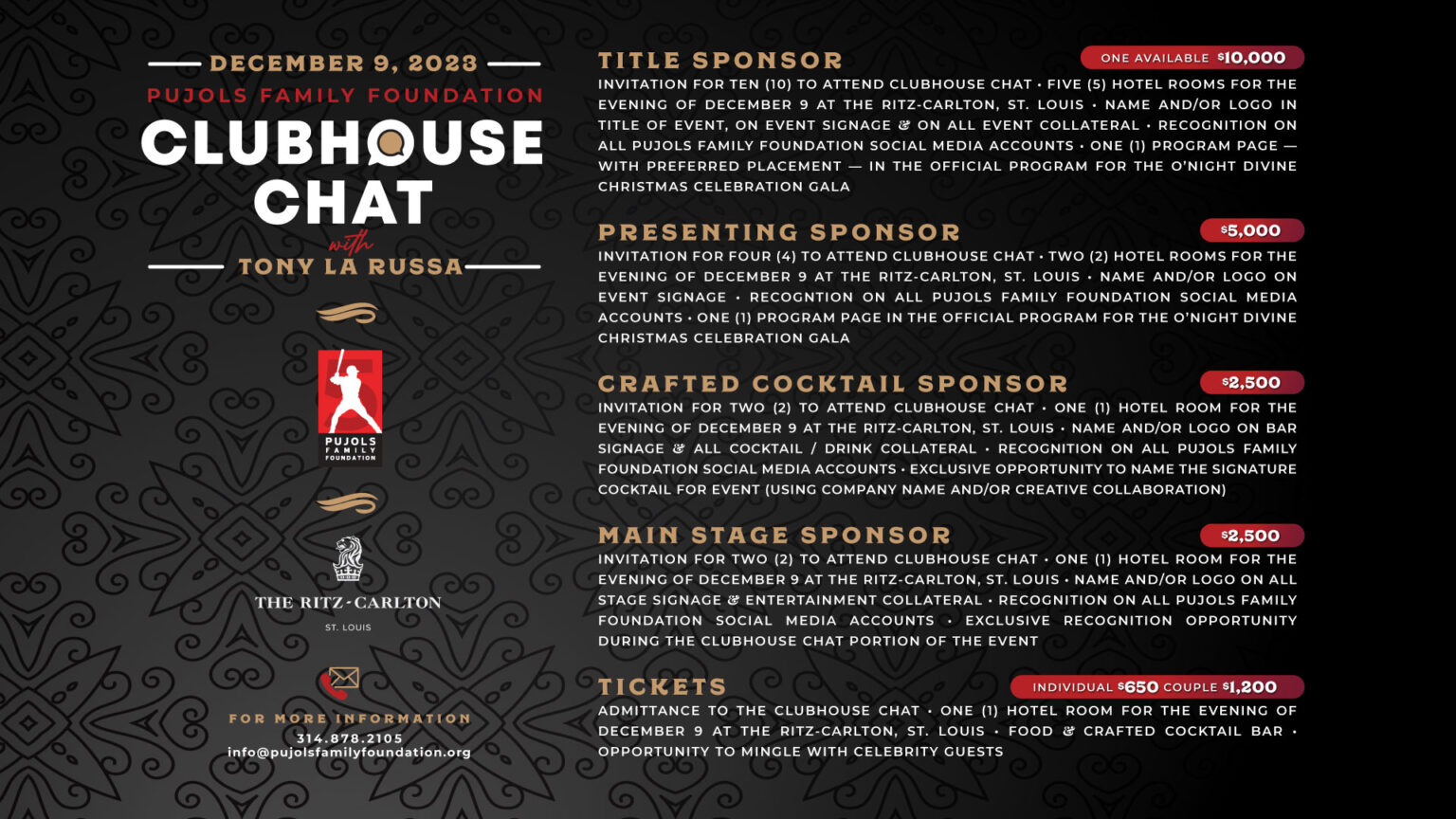 Clubhouse Chat – St. Louis | Pujols Family Foundation