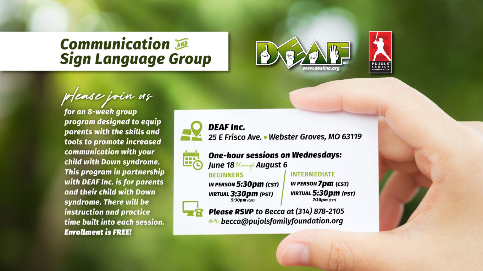 Communication & Sign Language Program | Pujols Family Foundation